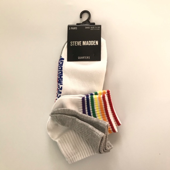 Steve Madden | Accessories | Steve Madden Womens Quarter Socks Pride ...